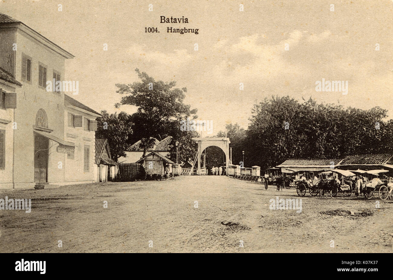 Suspension bridge, Batavia (Jakarta), Java, Indonesia Stock Photo - Alamy