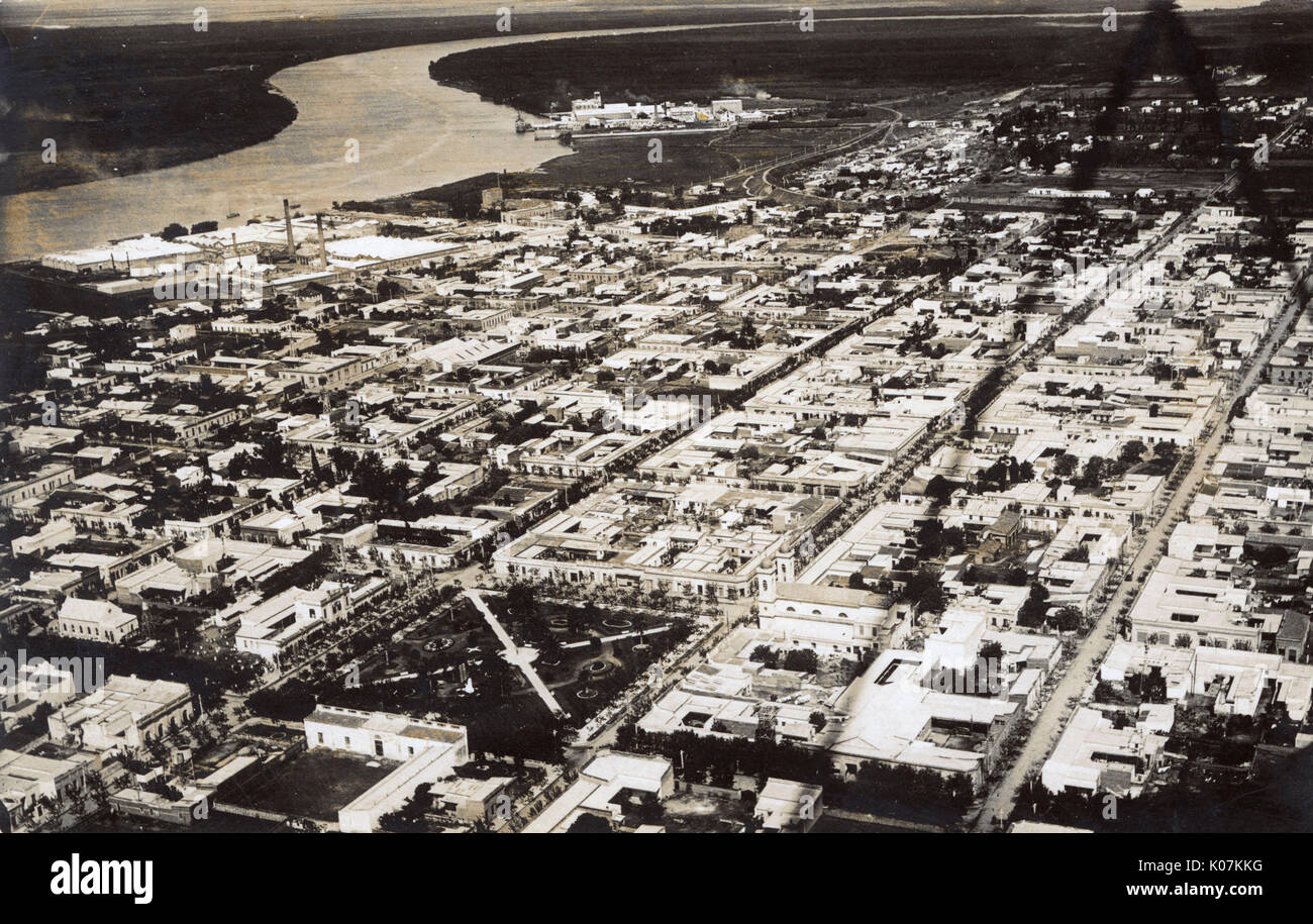 Aerial view of Zarate, Argentina, South America Stock Photo - Alamy