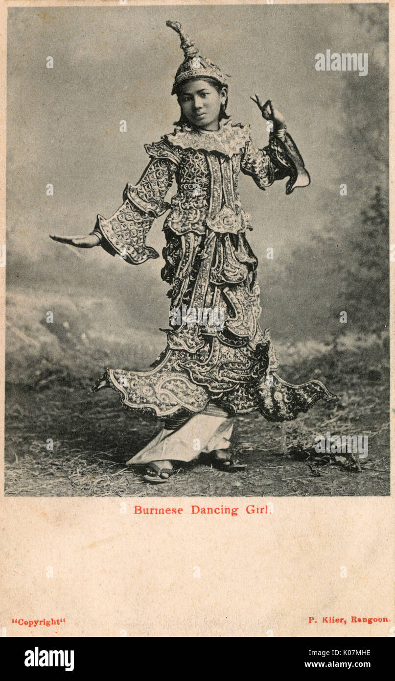 Myanmar - Traditional Dancing Girl Stock Photo - Alamy
