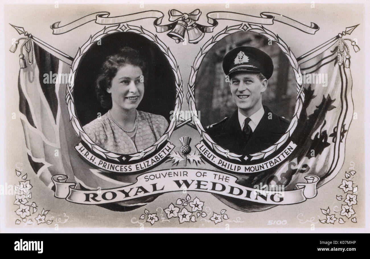 Queen elizabeth and philip wedding hi-res stock photography and images - Alamy
