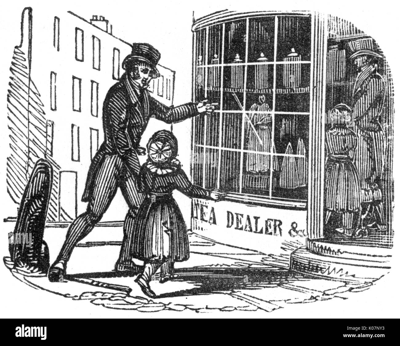 Outside a tea dealer shop, c. 1800 Date: C.1800 Stock Photo - Alamy