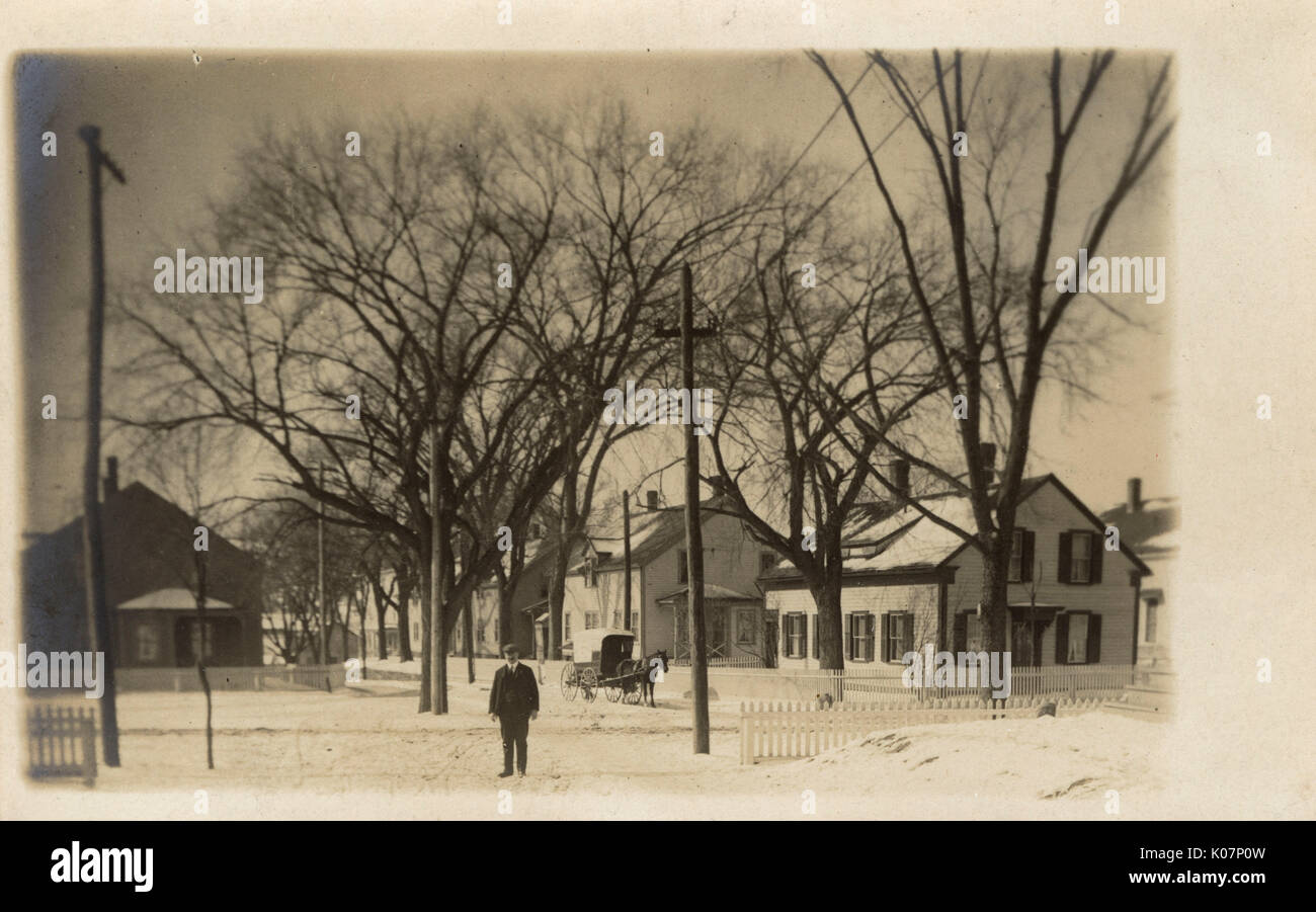 Winter scene in Greystone, USA Stock Photo - Alamy