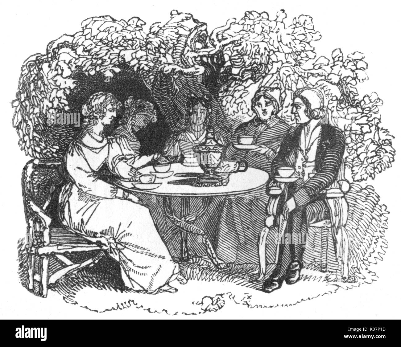 Taking tea 1800s hi-res stock photography and images - Alamy