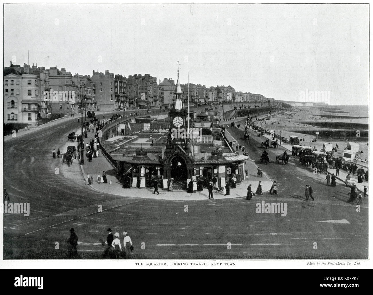 Brighton, a view of the 'Old Aquarium', looking towards Kemp town, the ...