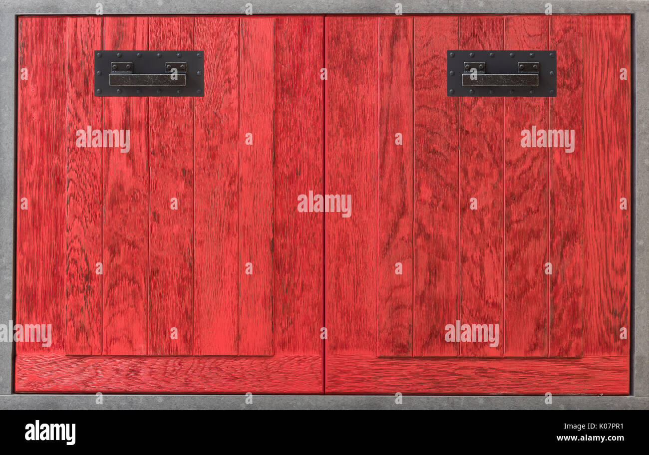 Front kitchen wooden frame cabinet door Stock Photo - Alamy