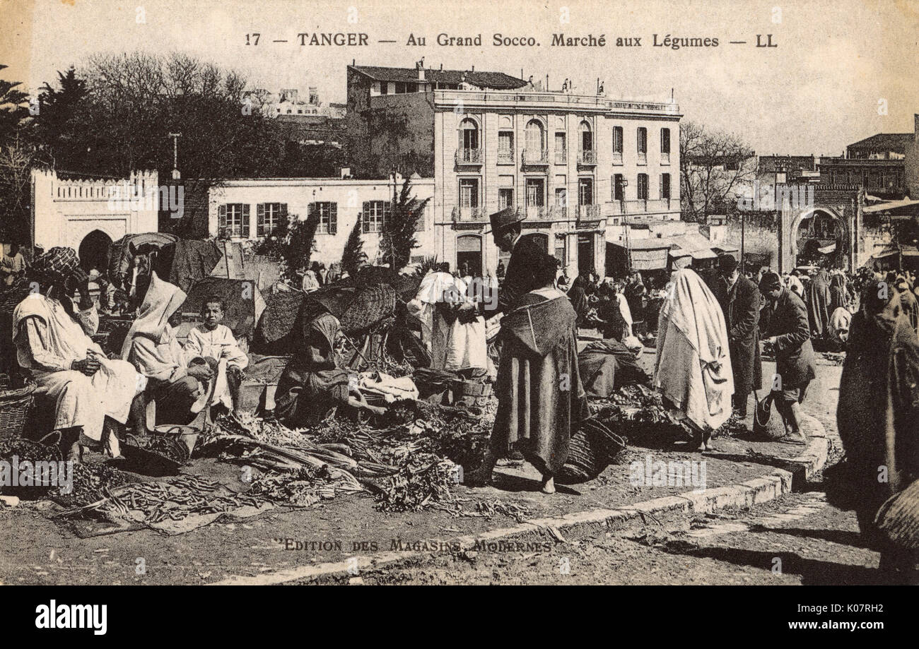 Vegetable market, Grand Square, Tangier, Morocco Stock Photo - Alamy