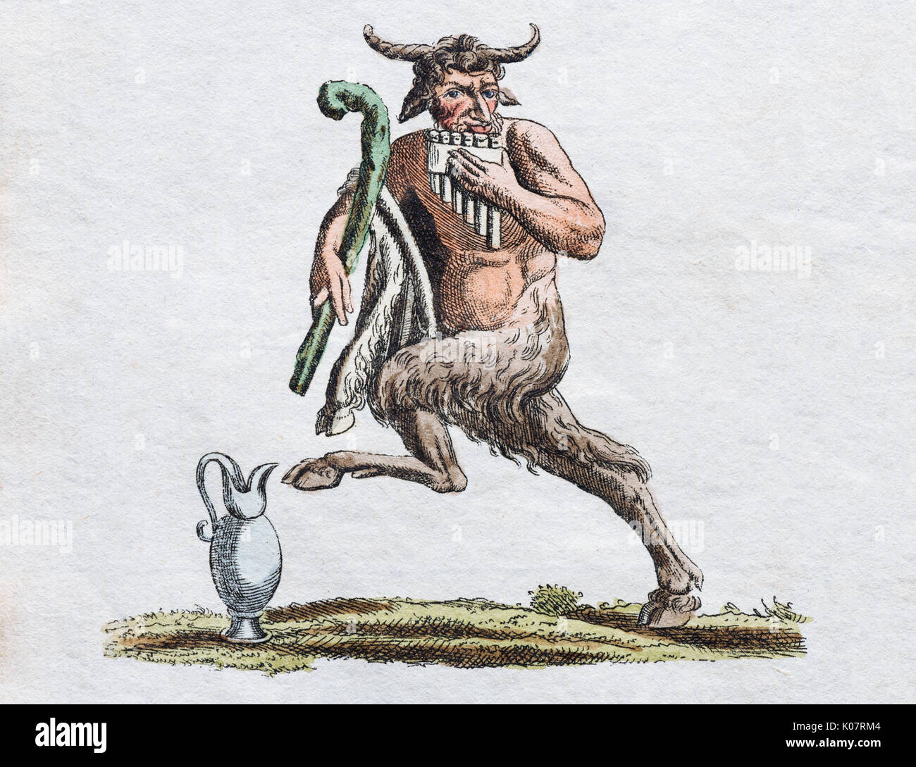 Satyr, handcoloured copper engraving from Friedrich Justin Bertuch ...