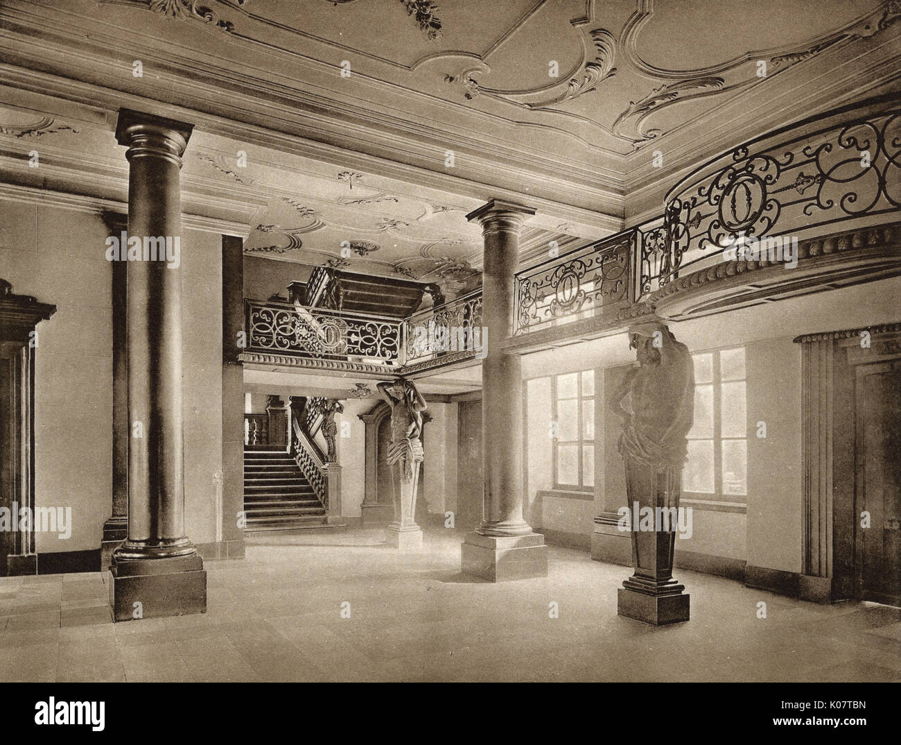 Entrance hall, Town Hall, Liege, Belgium Stock Photo - Alamy