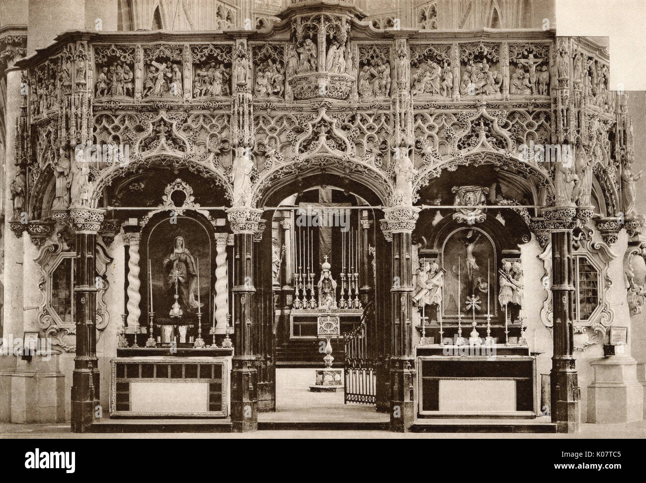 Church interior with rood and altar hi-res stock photography and images ...