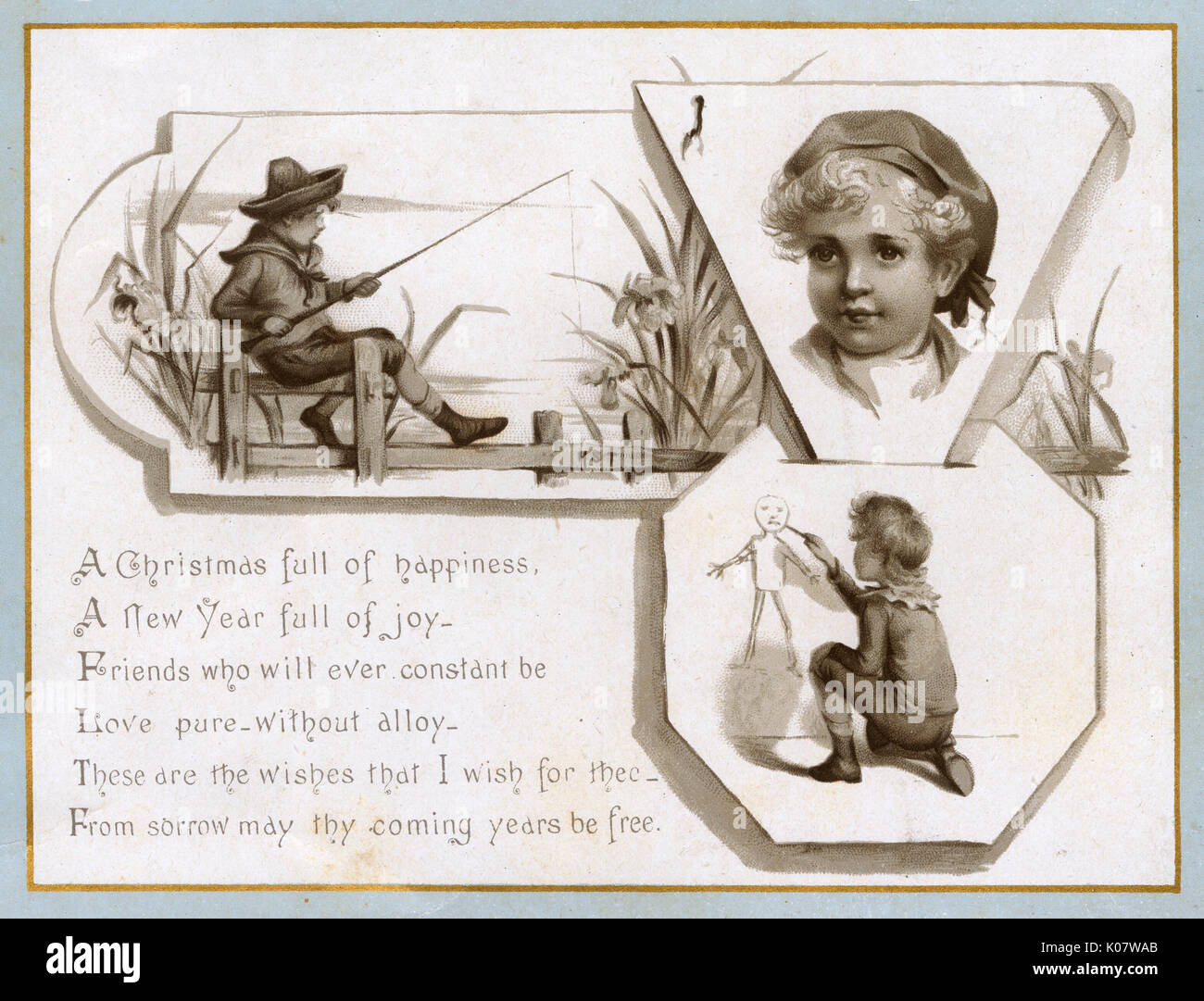 Christmas Greetings - Scenes of Children Stock Photo - Alamy