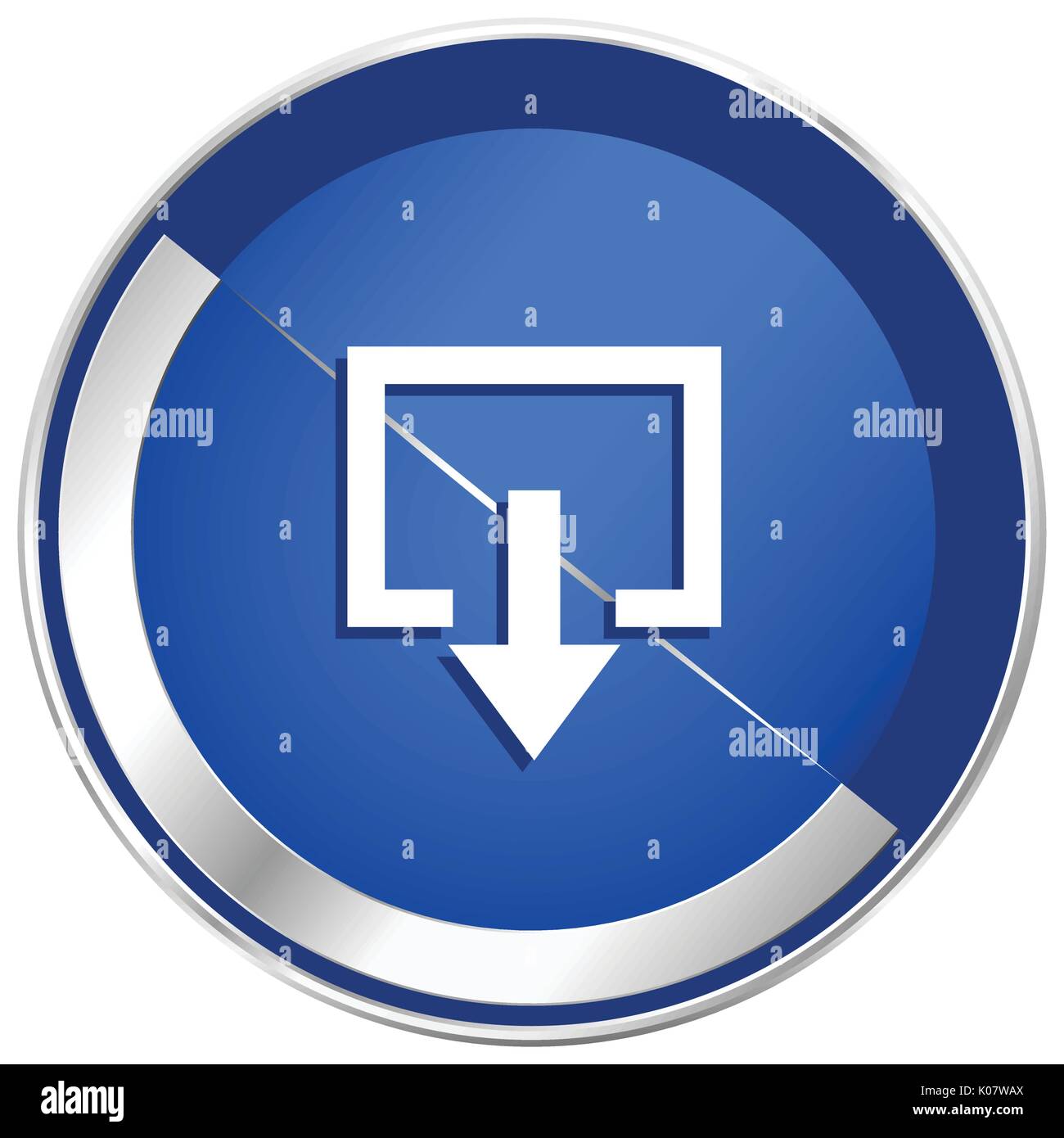 Exit silver metallic web and mobile phone vector icon in eps 10 Stock ...
