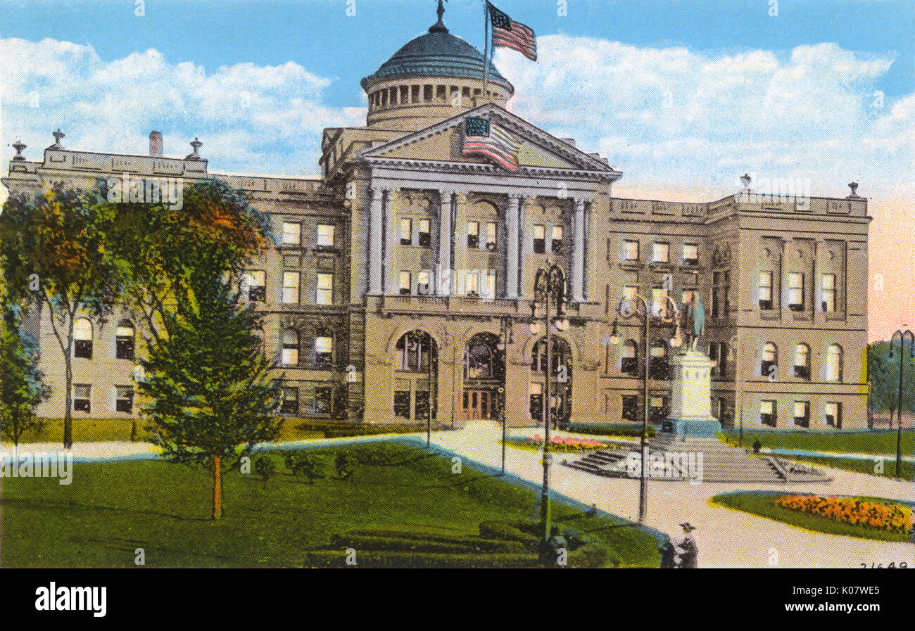 Toledo, Ohio - Lucas County Court House & McKinley Monument Stock Photo ...