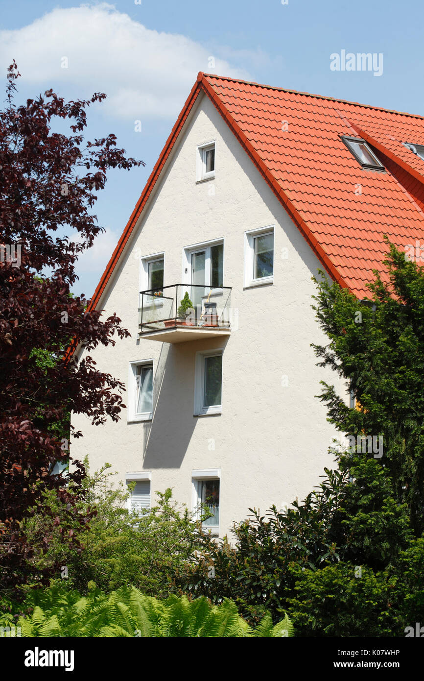 Residential House with green trees Stock Photo - Alamy