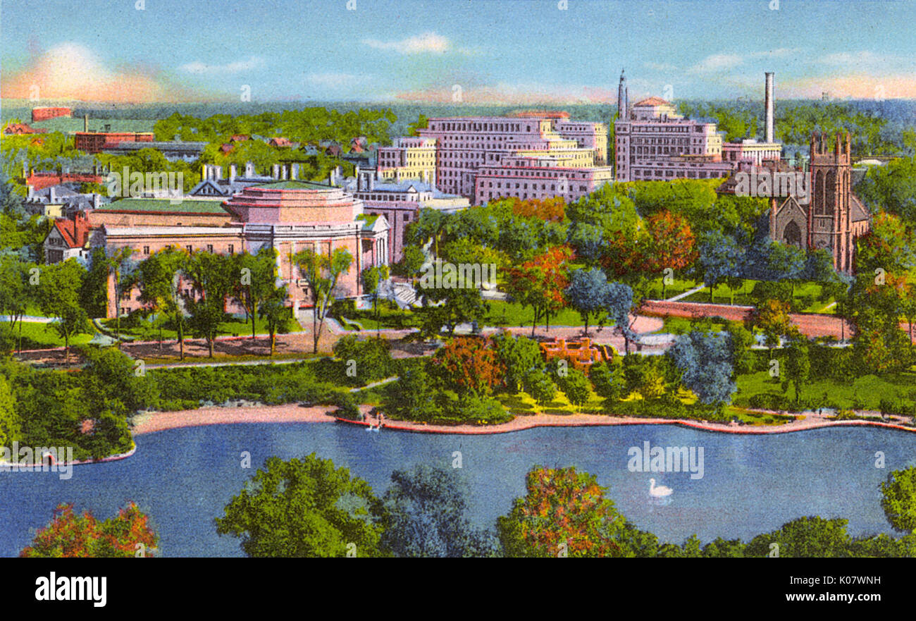 Cleveland, Ohio, USA - The Lake at Wade Park Stock Photo - Alamy