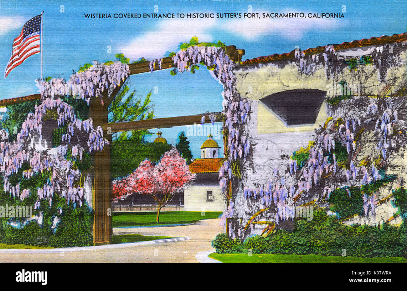 Sacramento, California, USA - Entrance to Sutter's Fort Stock Photo - Alamy