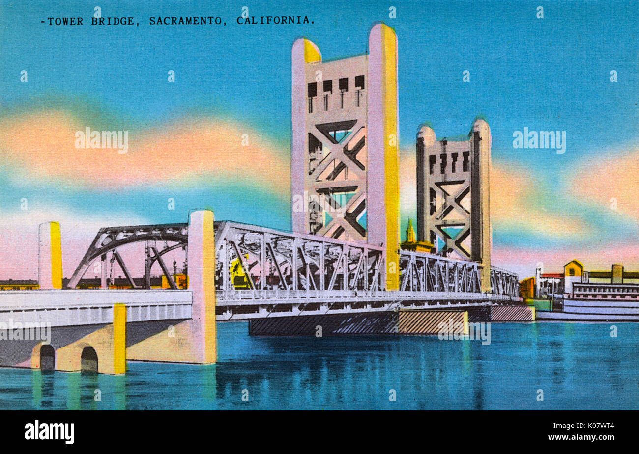 Tower bridge in sacramento california hi-res stock photography and ...