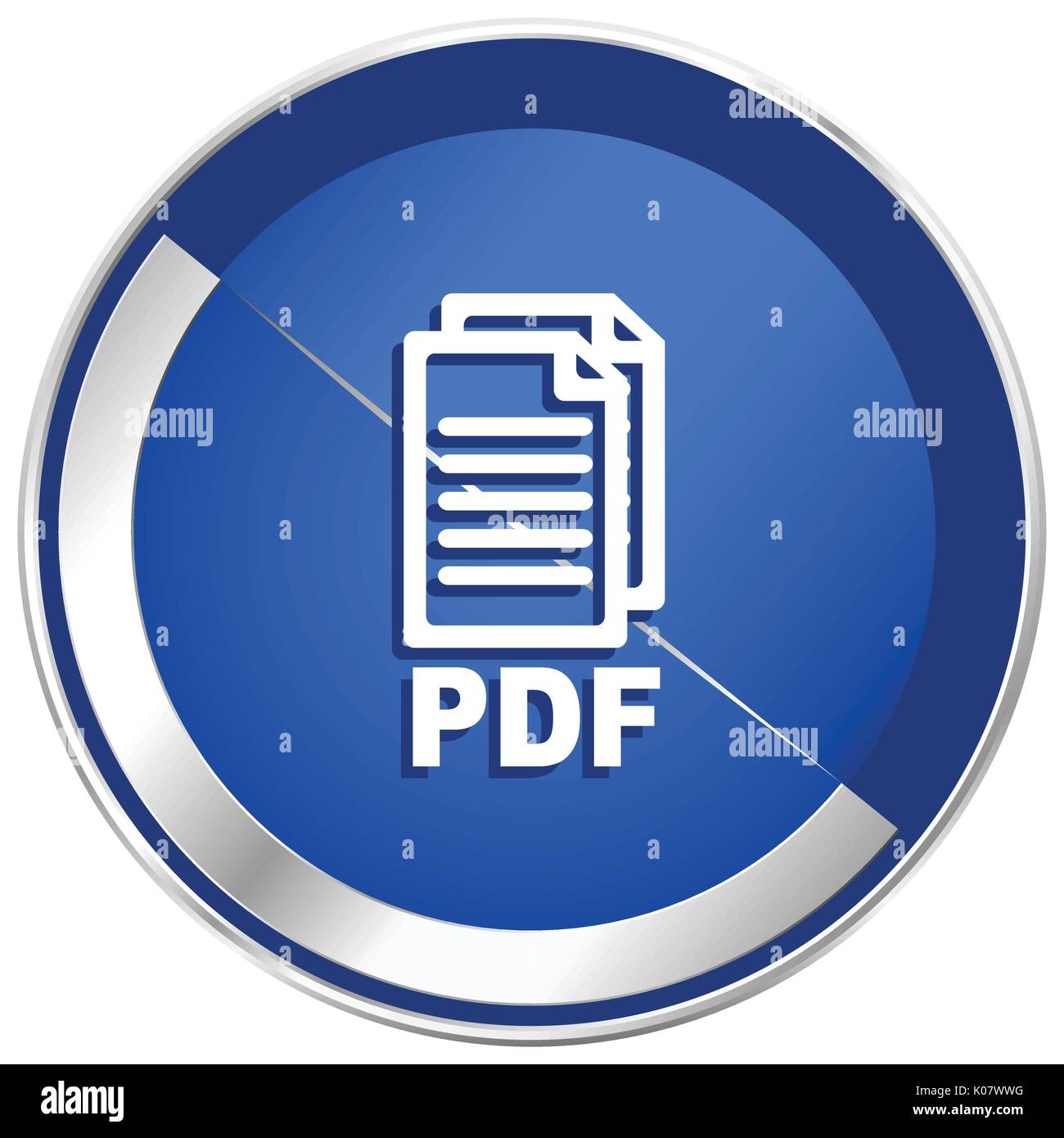 Pdf silver metallic web and mobile phone vector icon in eps 10 Stock ...