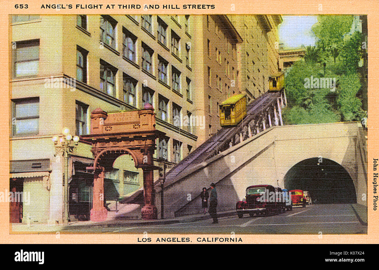 Angel's Flight cable railway, Los Angeles, California, USA Stock Photo ...