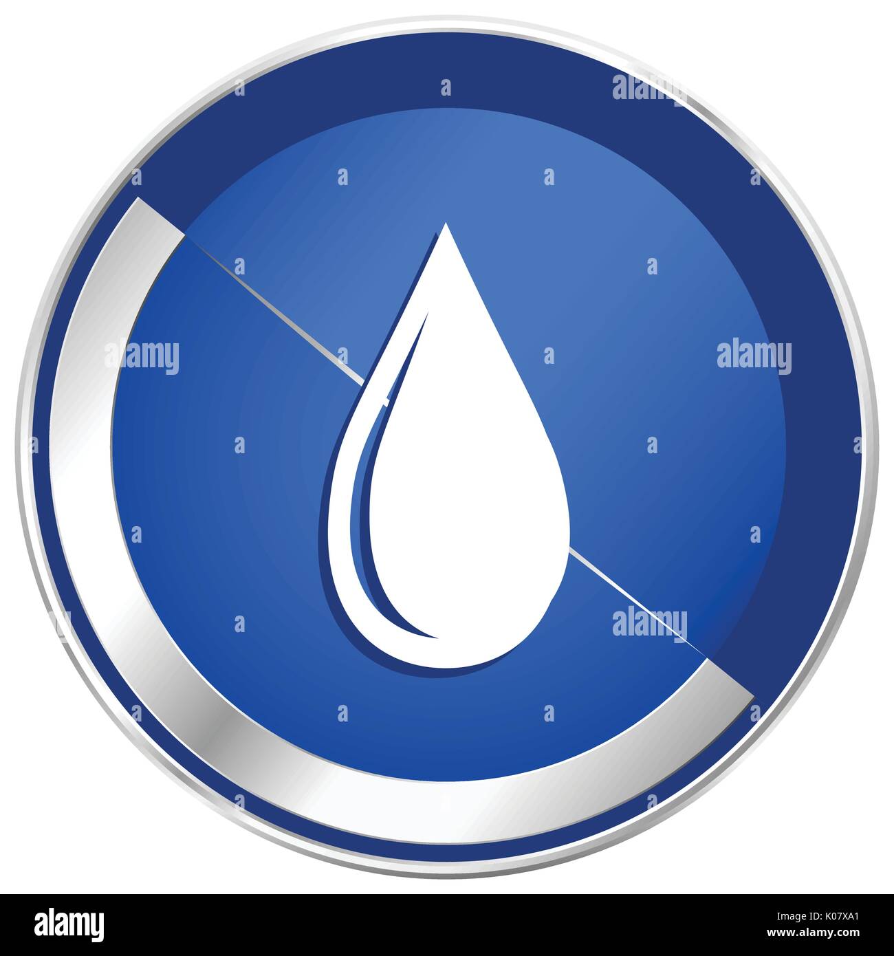 Water drop silver metallic web and mobile phone vector icon in eps 10 ...