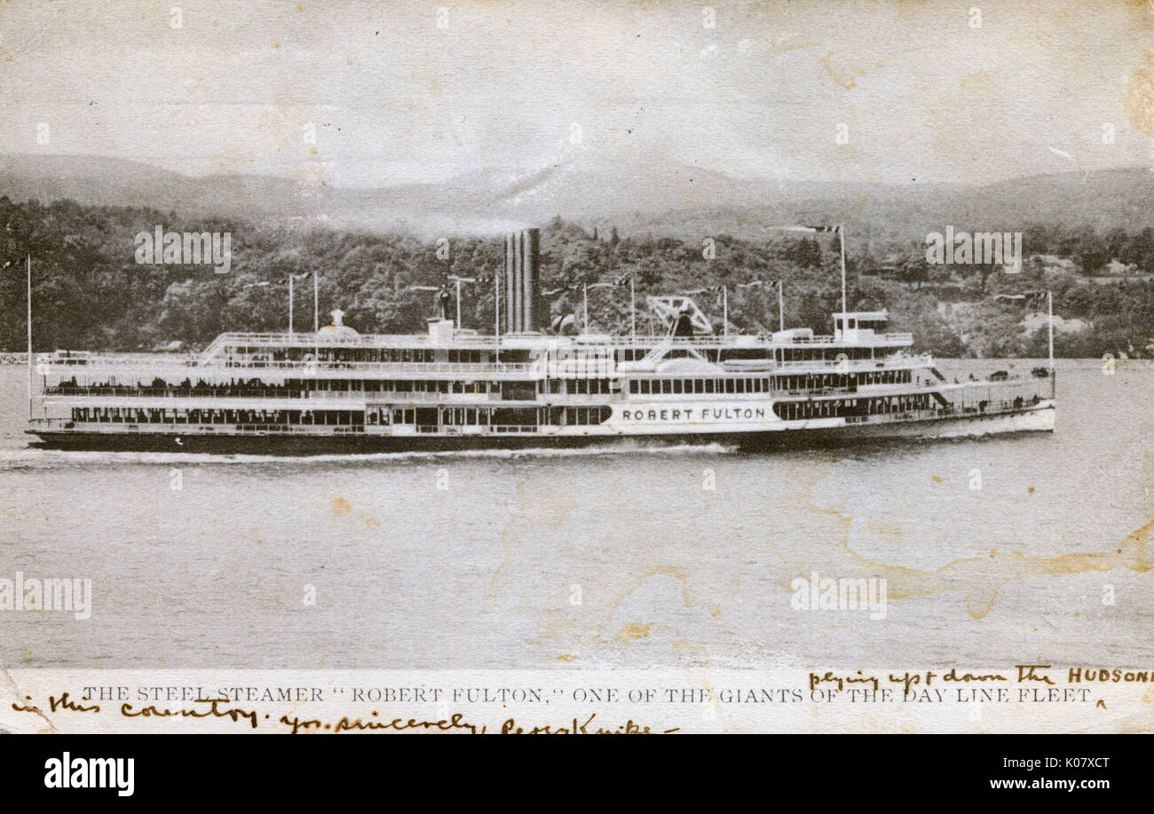 Robert Fulton Steel Steamer, Day Line Fleet, USA Stock Photo - Alamy