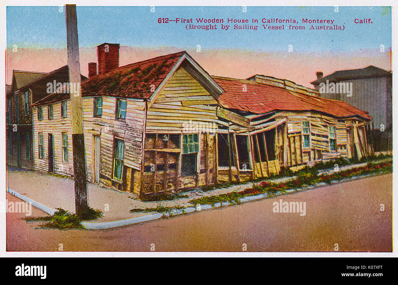 First wooden house, Monterey, California, USA Stock Photo - Alamy