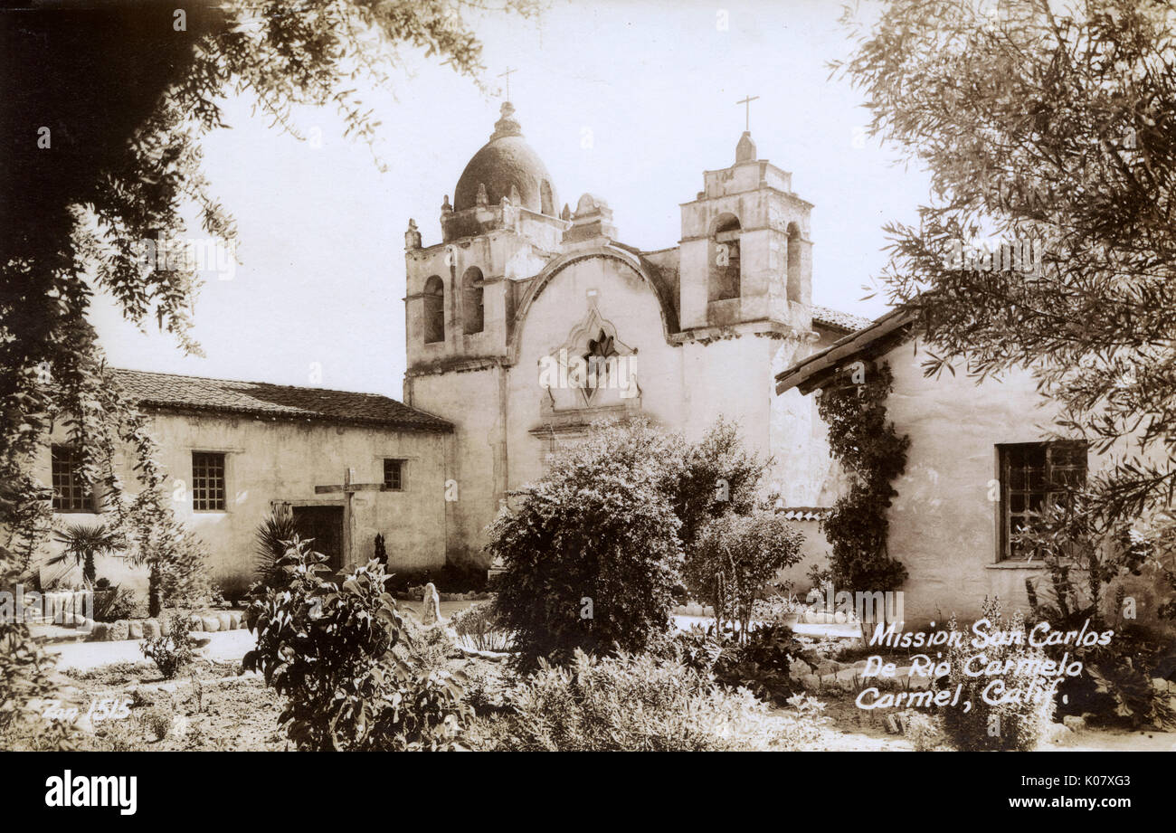 Mission San Carlos de Rio Carmelo, Carmel, California, USA Stock Photo ...