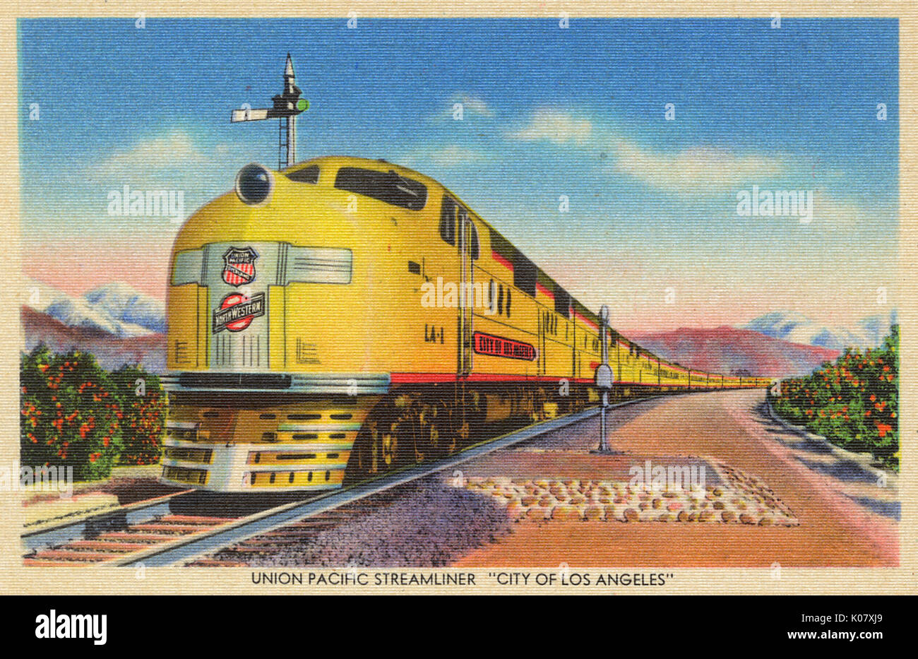 Union Pacific Streamliner train, City of Los Angeles Stock Photo - Alamy