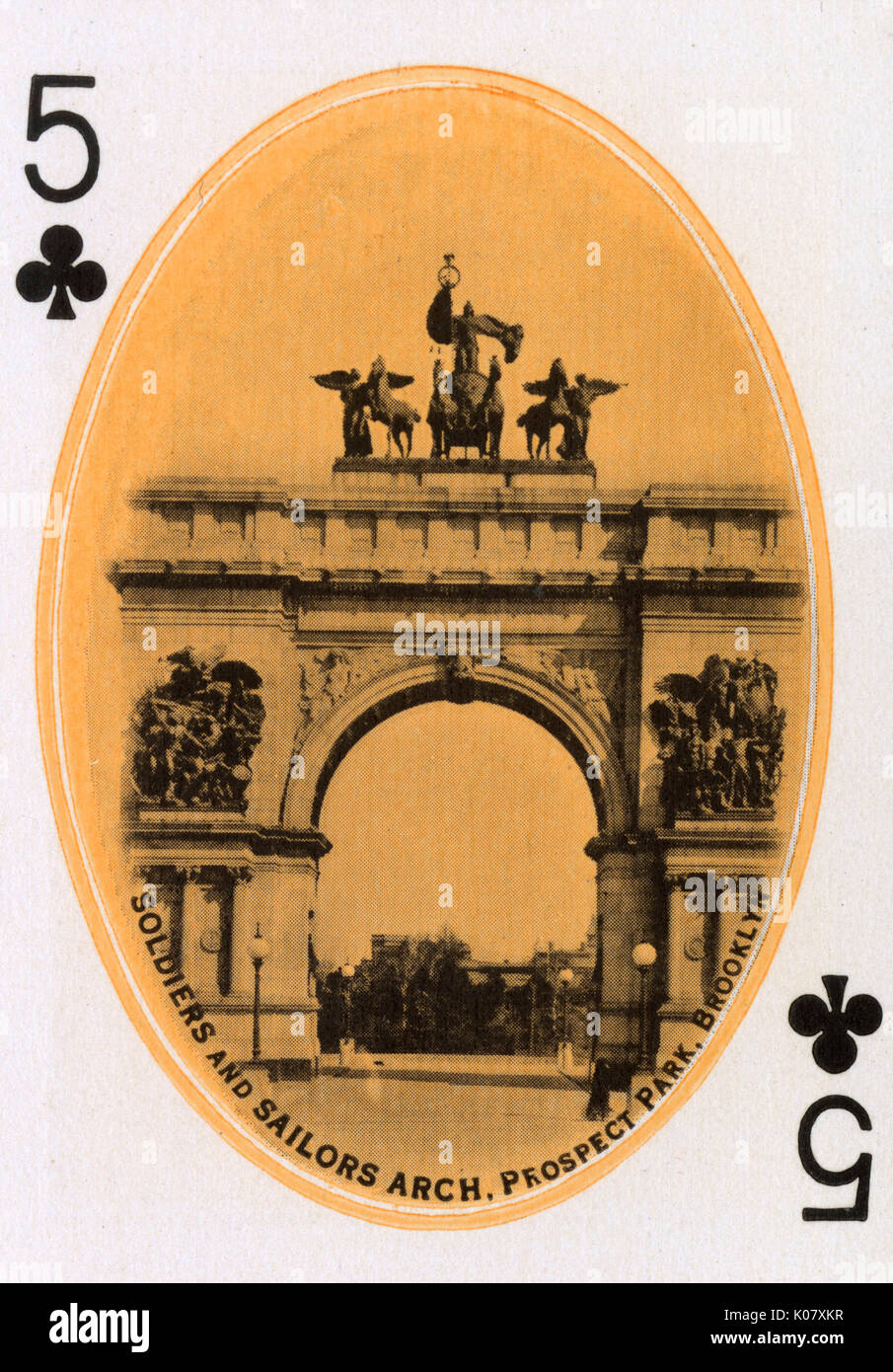 New York City - Playing card - Soldier's and Sailor's Arch Stock Photo ...