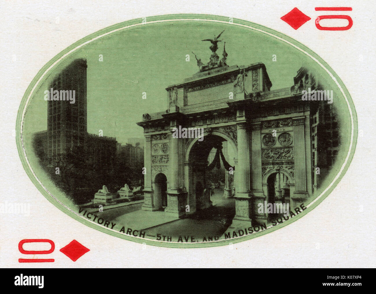 New York City - Playing card - Victory Arch - 5th Avenue Stock Photo ...