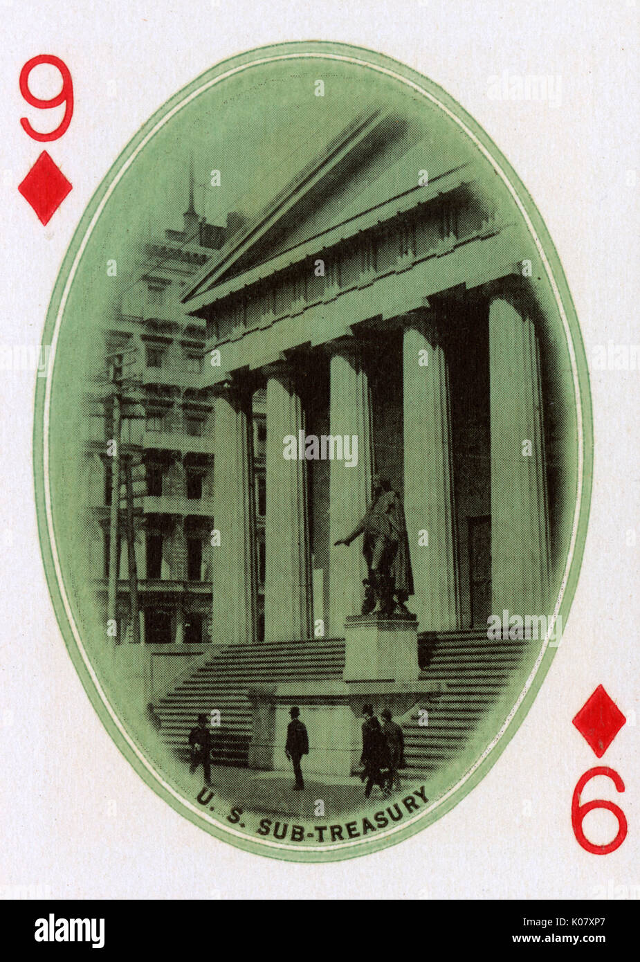 New York City - Playing card - US Sub-Treasury Stock Photo - Alamy