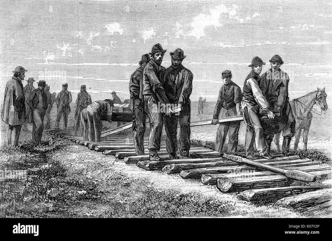 Railroad Workers Black and White Stock Photos & Images - Alamy