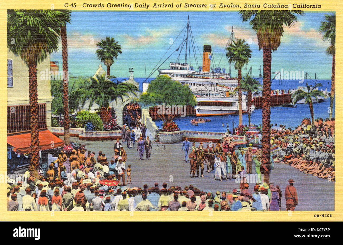 Steamer at Avalon, Santa Catalina Island, California, USA Stock Photo ...