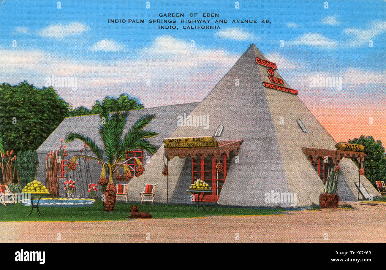 Garden of Eden fruit shop, Indio, Riverside County, Southern California ...