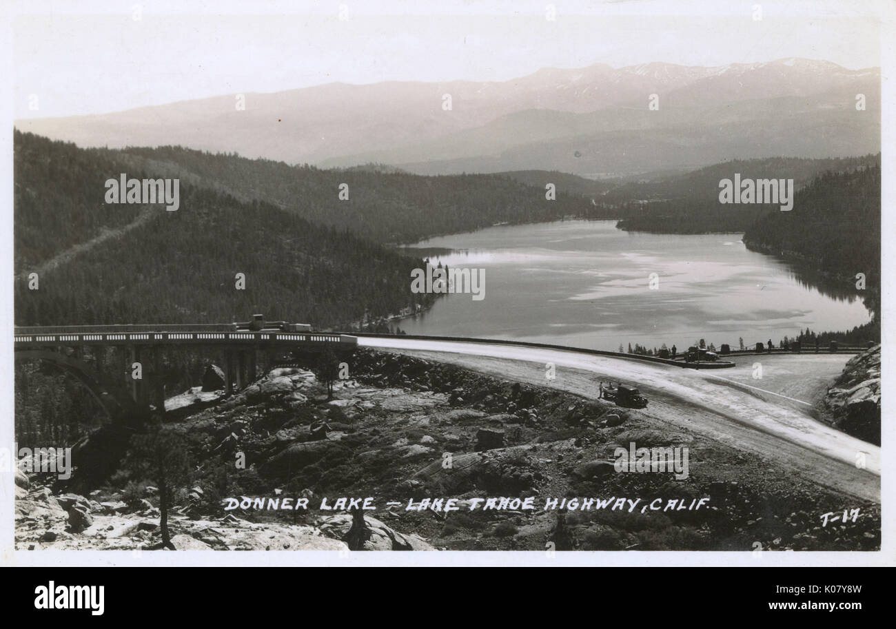 Donner Lake, Lake Tahoe Highway, California, USA Stock Photo - Alamy
