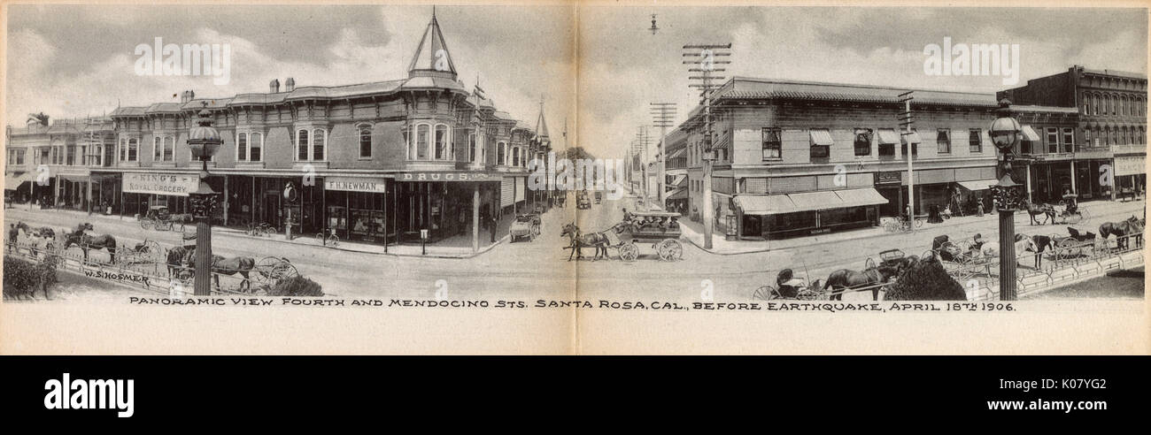 Panorama, Santa Rosa, Sonoma County, California, USA Stock Photo - Alamy