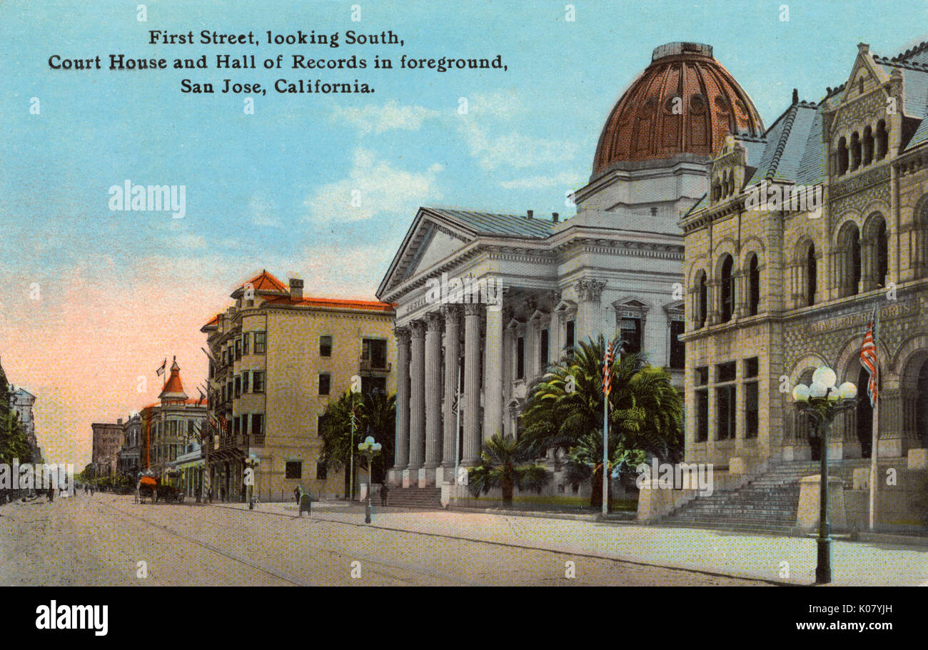 First Street, San Jose, Santa Clara County, California, USA Stock Photo ...