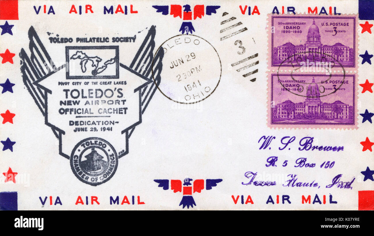 Airmail Envelope Stamp Stock Photos & Airmail Envelope Stamp Stock ...