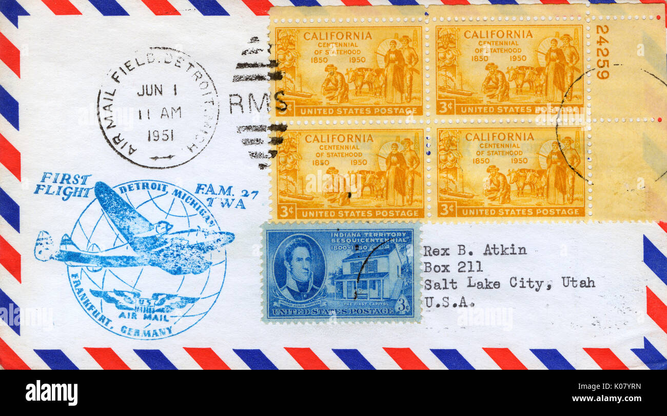 Commemorative envelope with stamps Stock Photo - Alamy