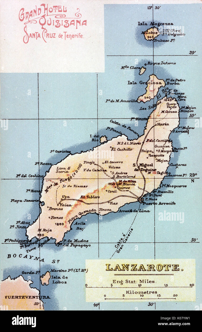Map Of Lanzarote