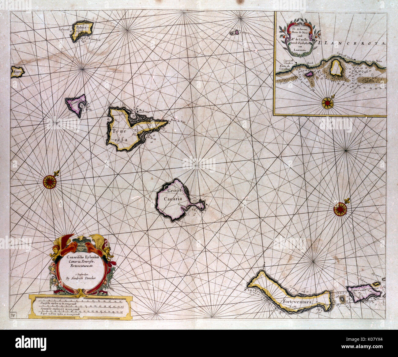 Map of the Canary Islands Stock Photo - Alamy