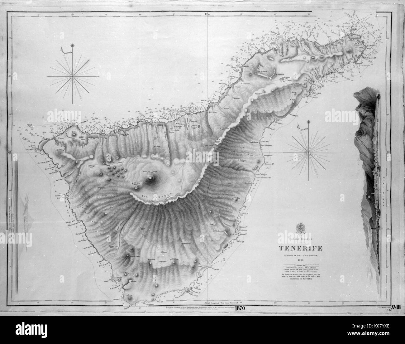 Map of Tenerife, Canary Islands Stock Photo - Alamy