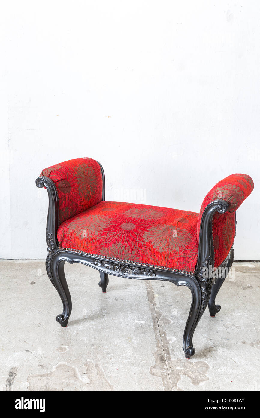 Red Vintage retro style Chair Stock Photo - Alamy