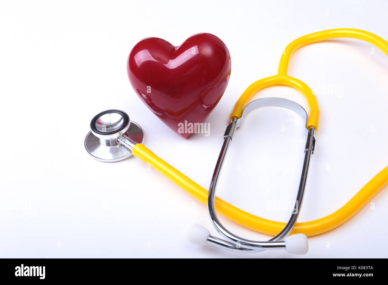 Medical stethoscope and red heart isolated on white Stock Photo - Alamy