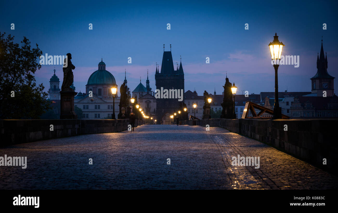 Beautiful scenic morning in Prague, Czech Republic Stock Photo - Alamy
