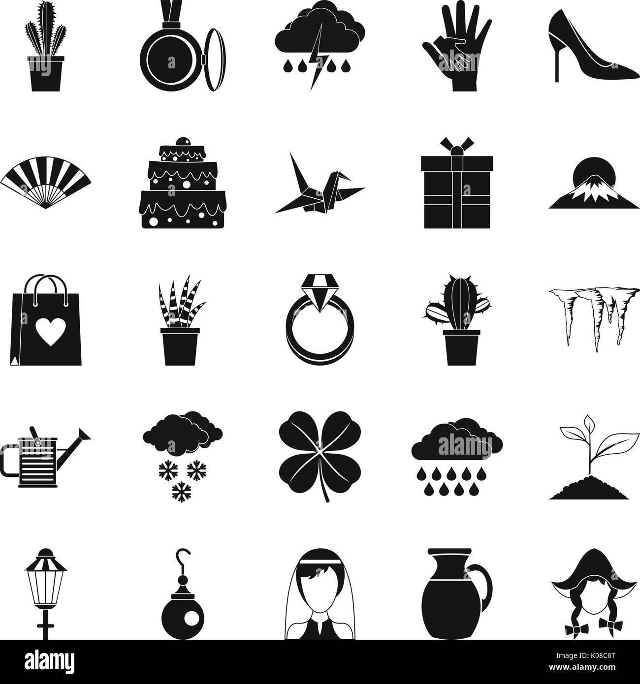 Flower scent icons set, simple style Stock Vector Image & Art - Alamy