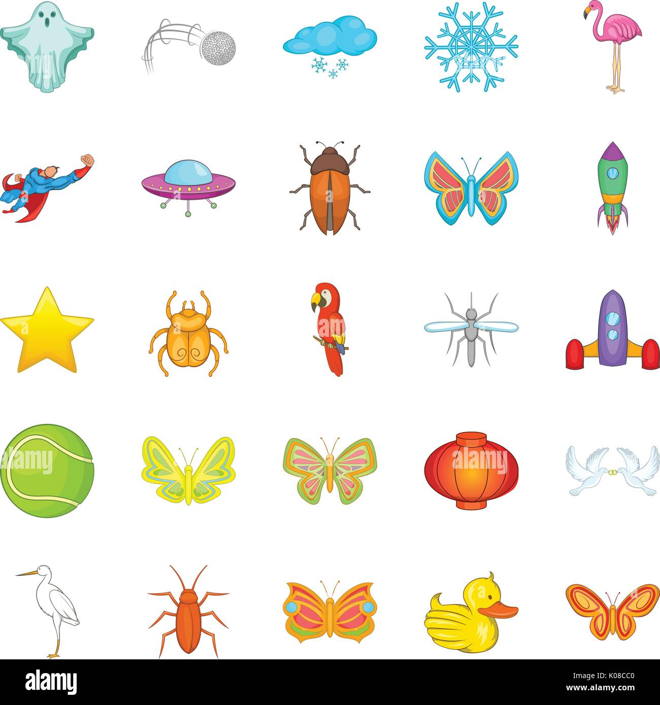 Flank icons set, cartoon style Stock Vector Image & Art - Alamy