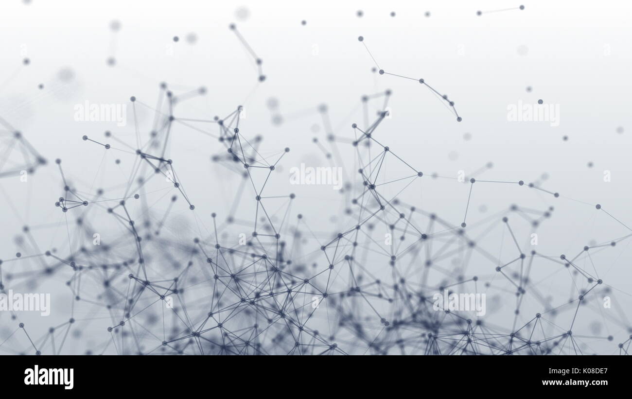 Connection structure. Dots and lines. 3d animation Stock Photo - Alamy