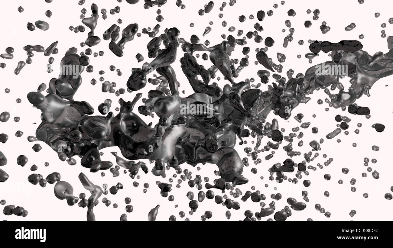 Dark water splash isolated on white background Stock Photo - Alamy