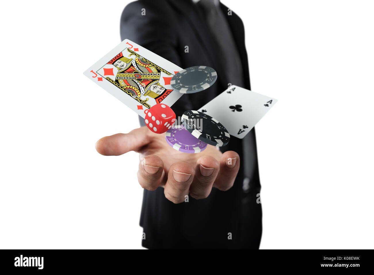 Gambler makes his bet Stock Photo - Alamy