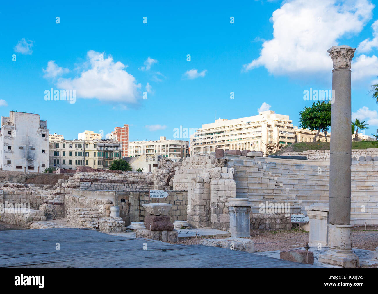 The Roman Amphitheatre and ruins in Alexandria, Egypt Stock Photo - Alamy